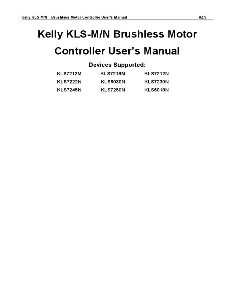 KellyKLS M N UserManualV2.5 | PDF | Electric Motor | Android (Operating ...