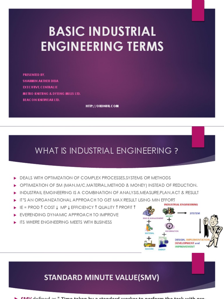 Basic IE Terms Presentation | PDF | Time | Industrial Engineering