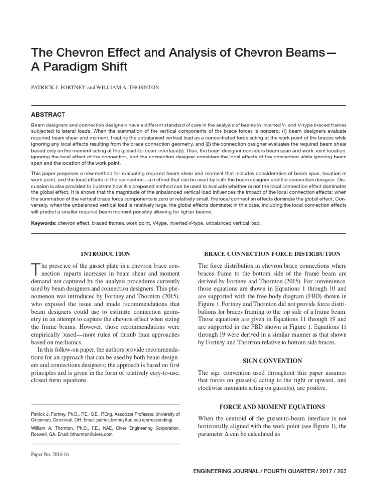 The Chevron Effect and Analysis of Chevron Beams A Paradigm Shift PDF ...