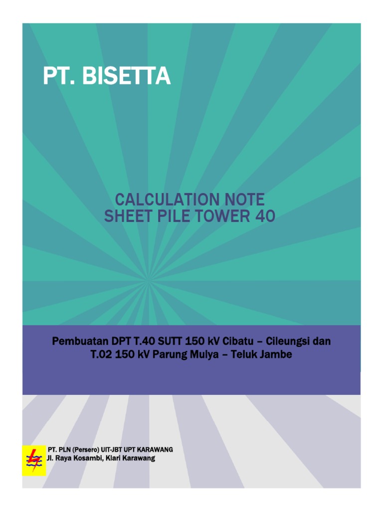 Calculation Note Sheet Pile PDF | PDF | Building Technology ...
