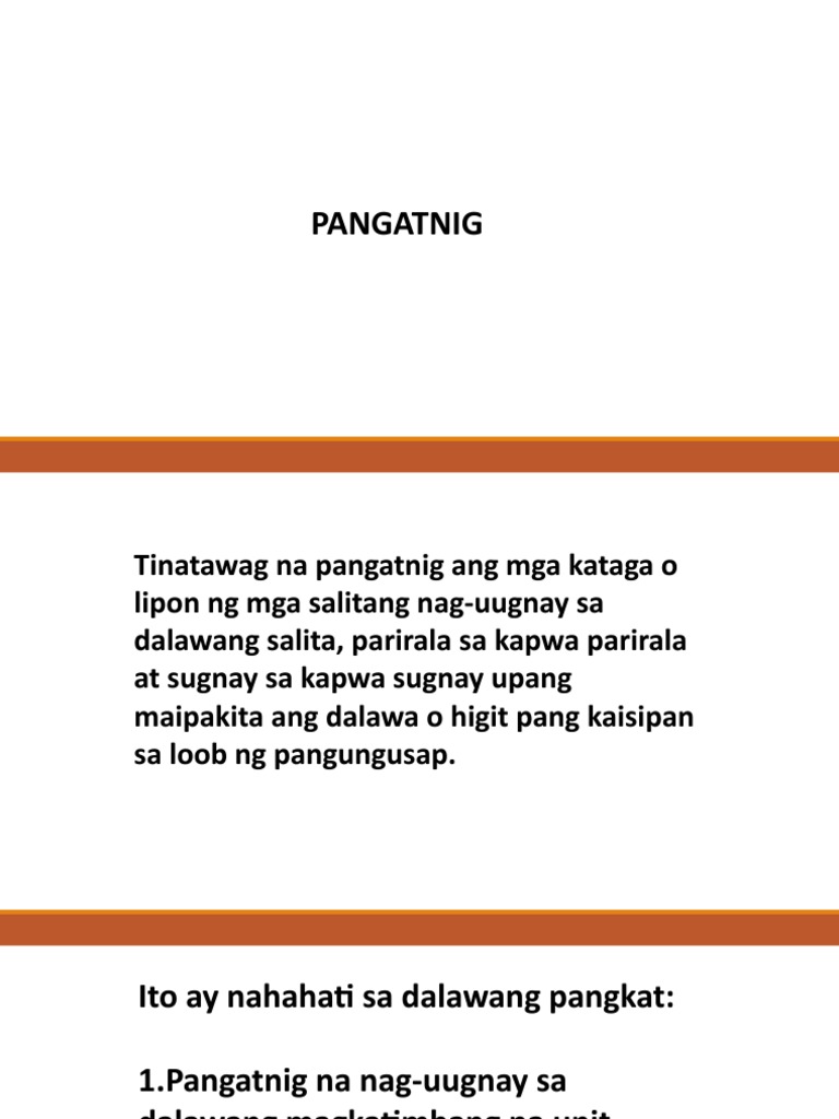 Iba'T-ibang Uri NG Pangatnig | PDF