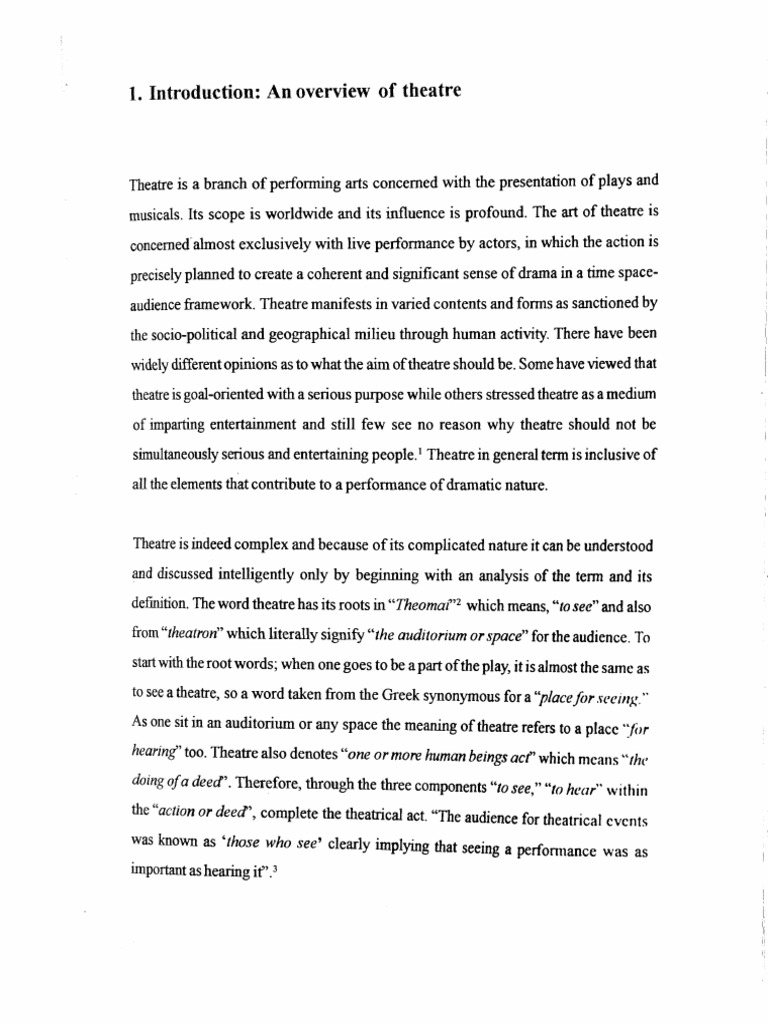 Intro To Theater | PDF | Theatre | Dances