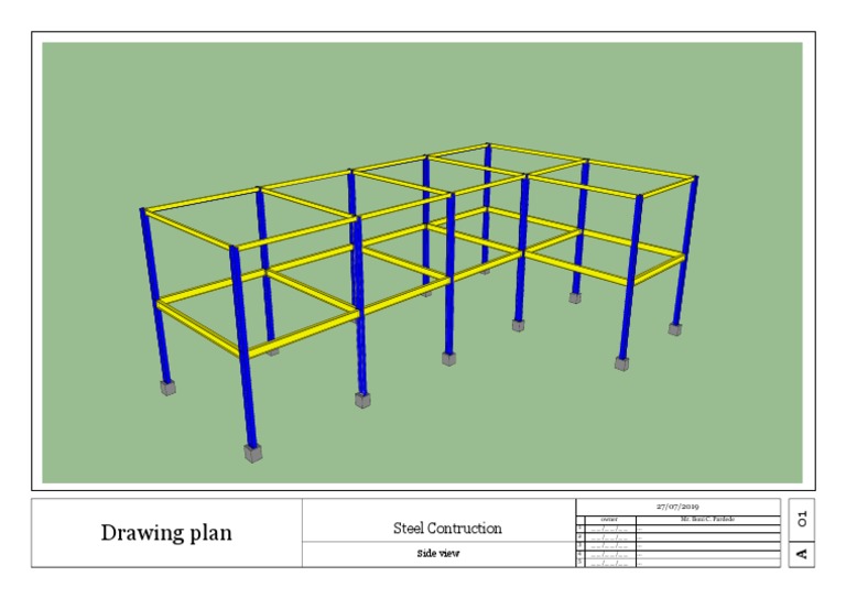Drawing Plan: Steel Contruction | PDF