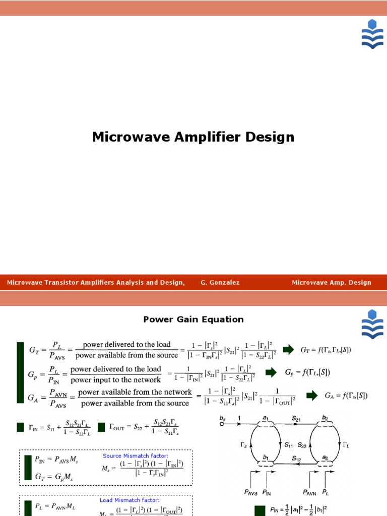 Microwave Amplifier Design: Microwave Transistor Amplifiers Analysis ...