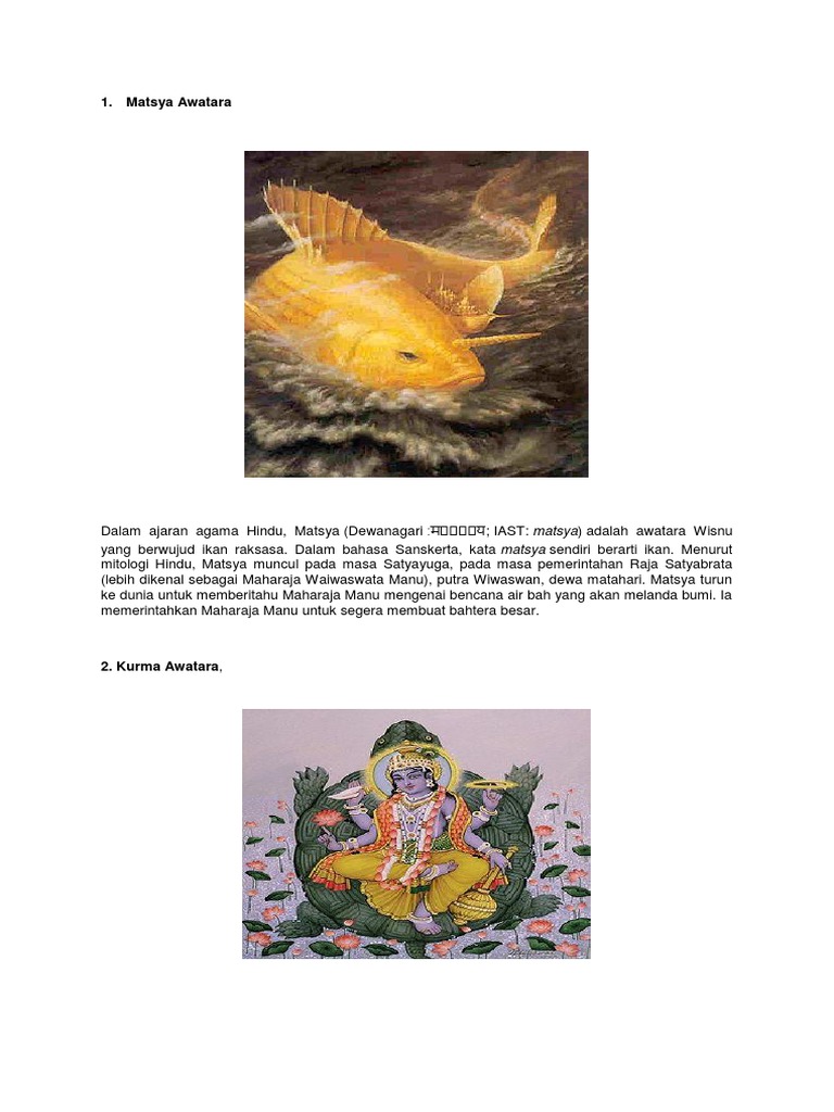 Matsya Awatara | PDF