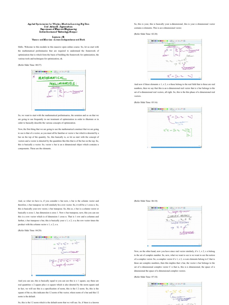 Nptel Optimization | PDF | Eigenvalues And Eigenvectors | Matrix (Mathematics)