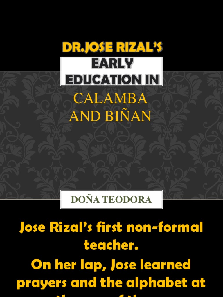 DR - Jose Rizal'S: Early Education in | PDF | Philippines