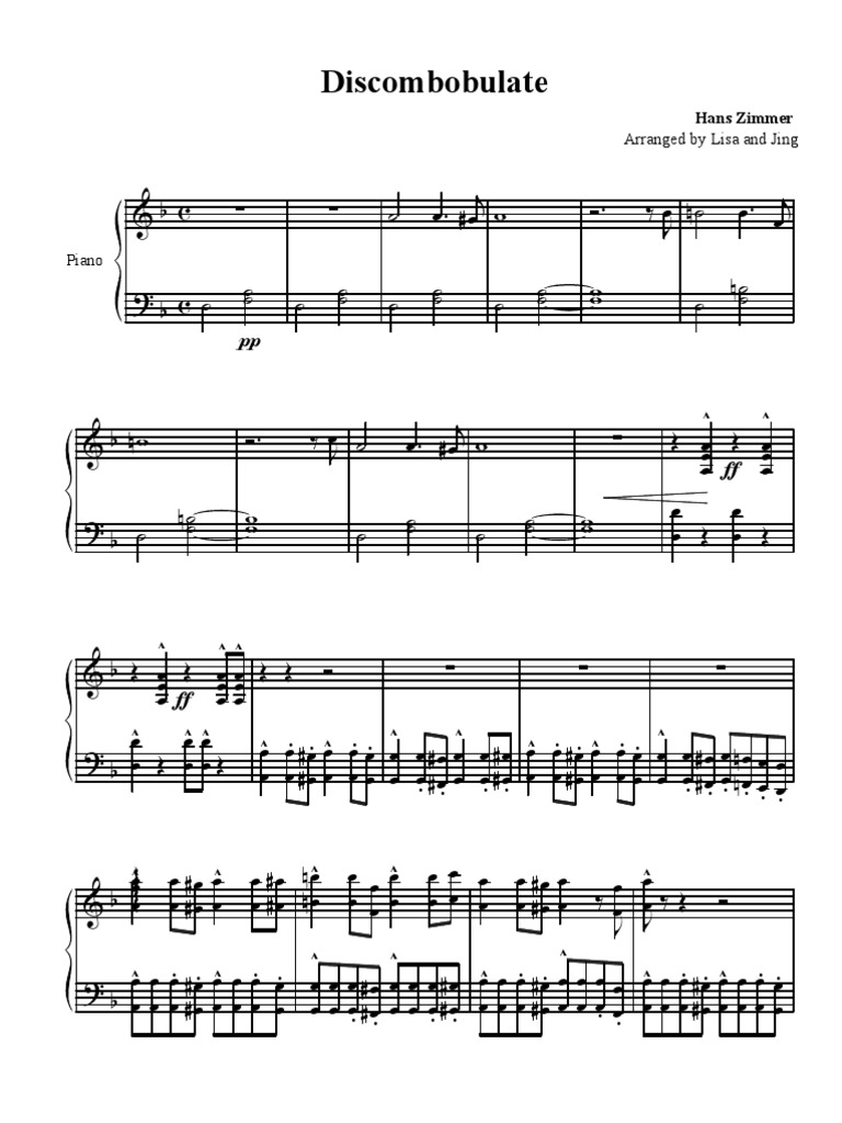 Discombobulate Sheet Music