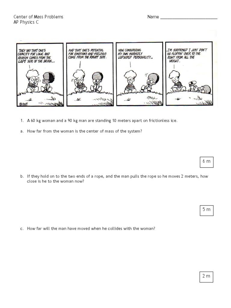Center of Mass Problems | PDF