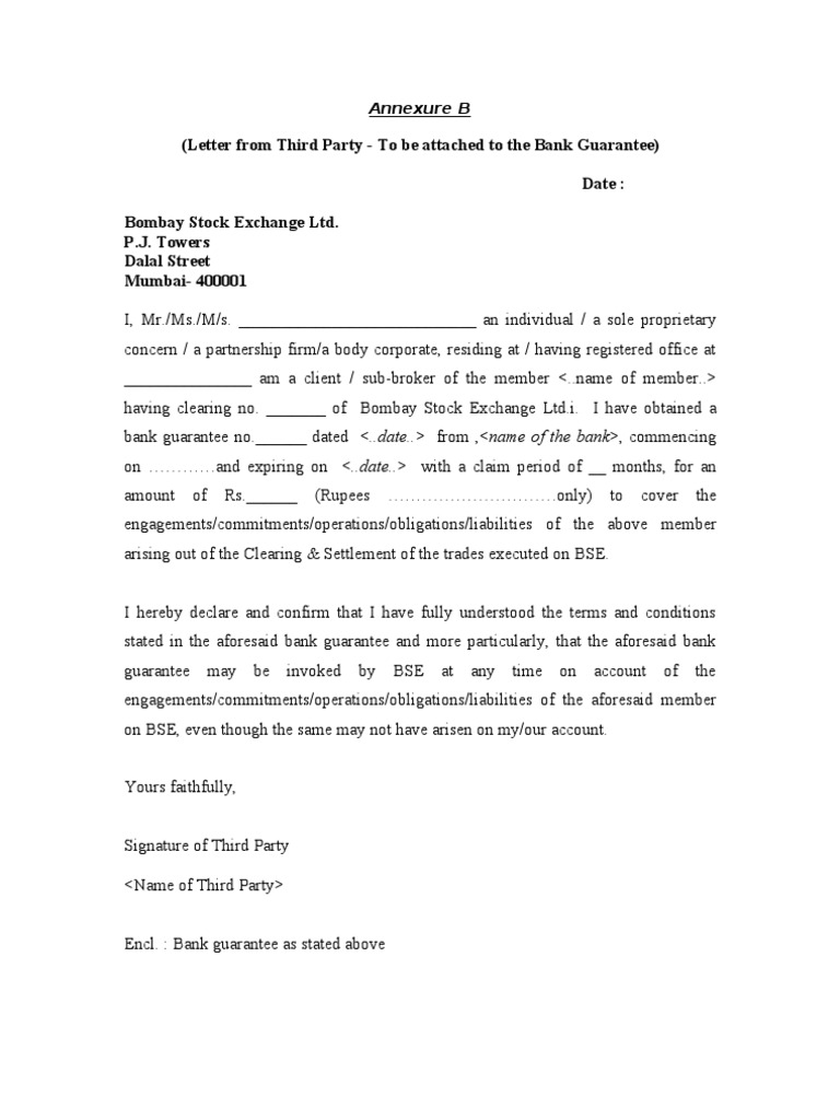 Third Party Payment Declaration Letter | PDF