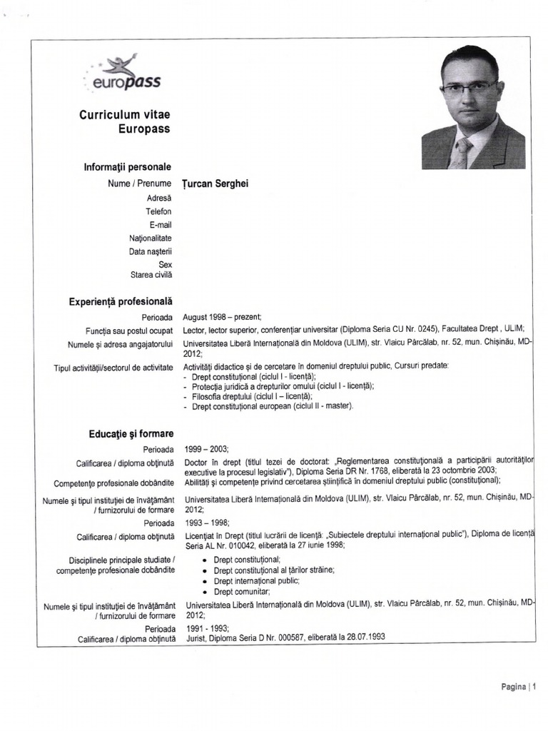CV Turcan PDF | PDF