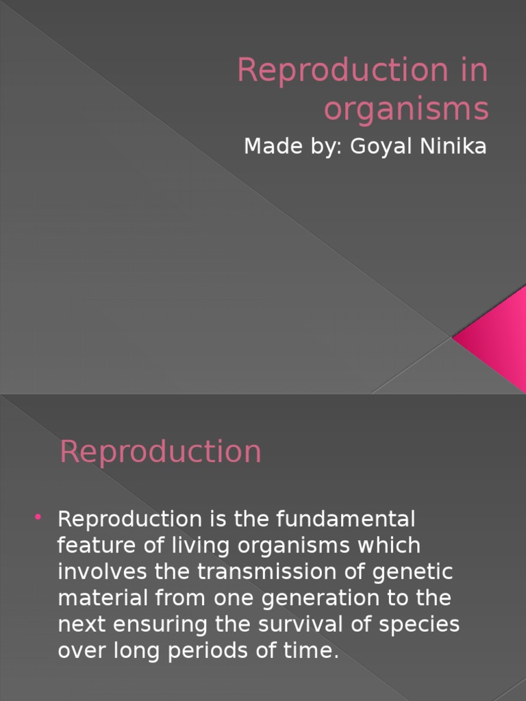Reproduction in Organisms | PDF | Science & Mathematics