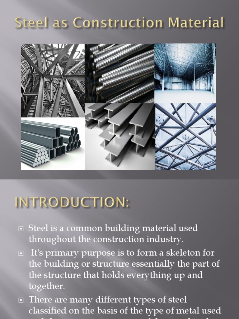 Types and Uses of Steel in Construction | PDF | Heat Treating | Ductility