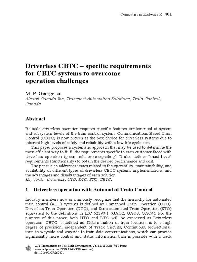 CBTC Manual | PDF | Light Rail | Train