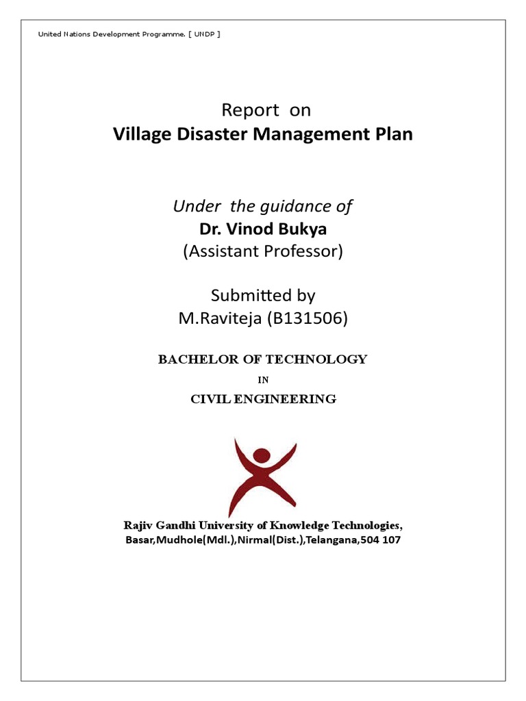 Village Disaster Management Plan: Report On | Download Free PDF ...