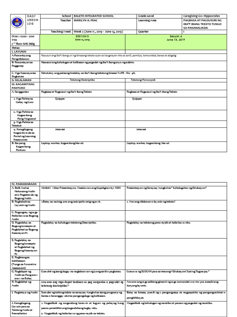 Week 2 Pagbasa | PDF