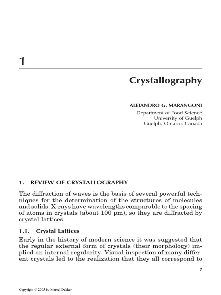 Review of Crystallography | PDF | Crystal Structure | X Ray Crystallography