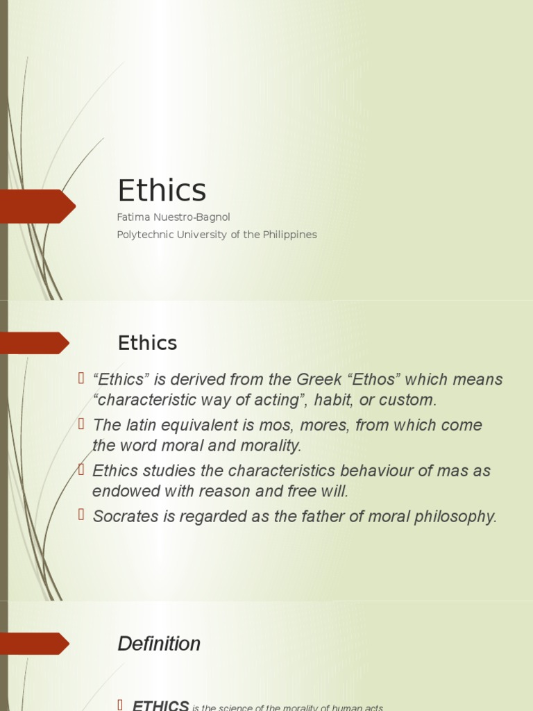 Ethics | PDF | Morality | Good And Evil