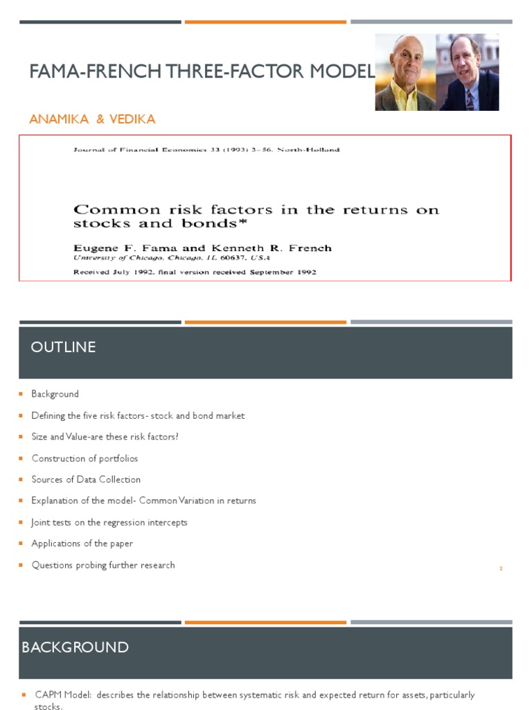 Fama-French Three-Factor Model: Anamika & Vedika | PDF | Capital Asset ...