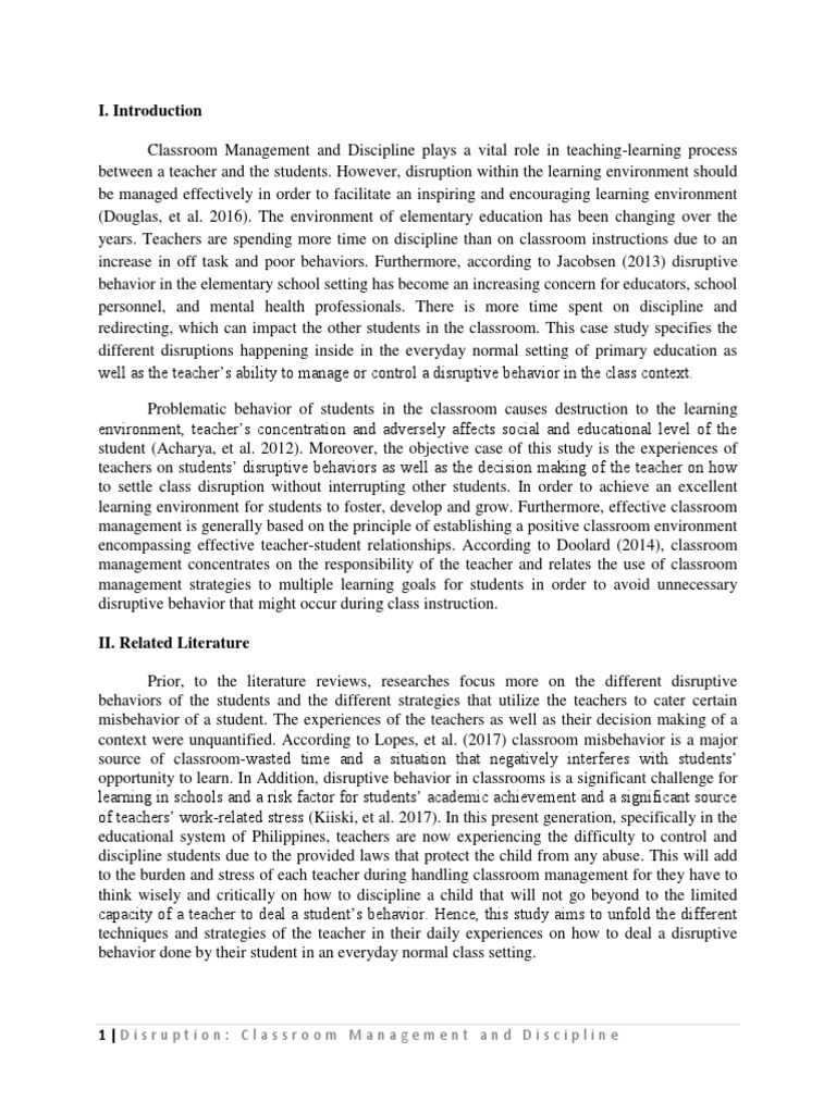 Case Study Download Free Pdf Classroom Management Motivation