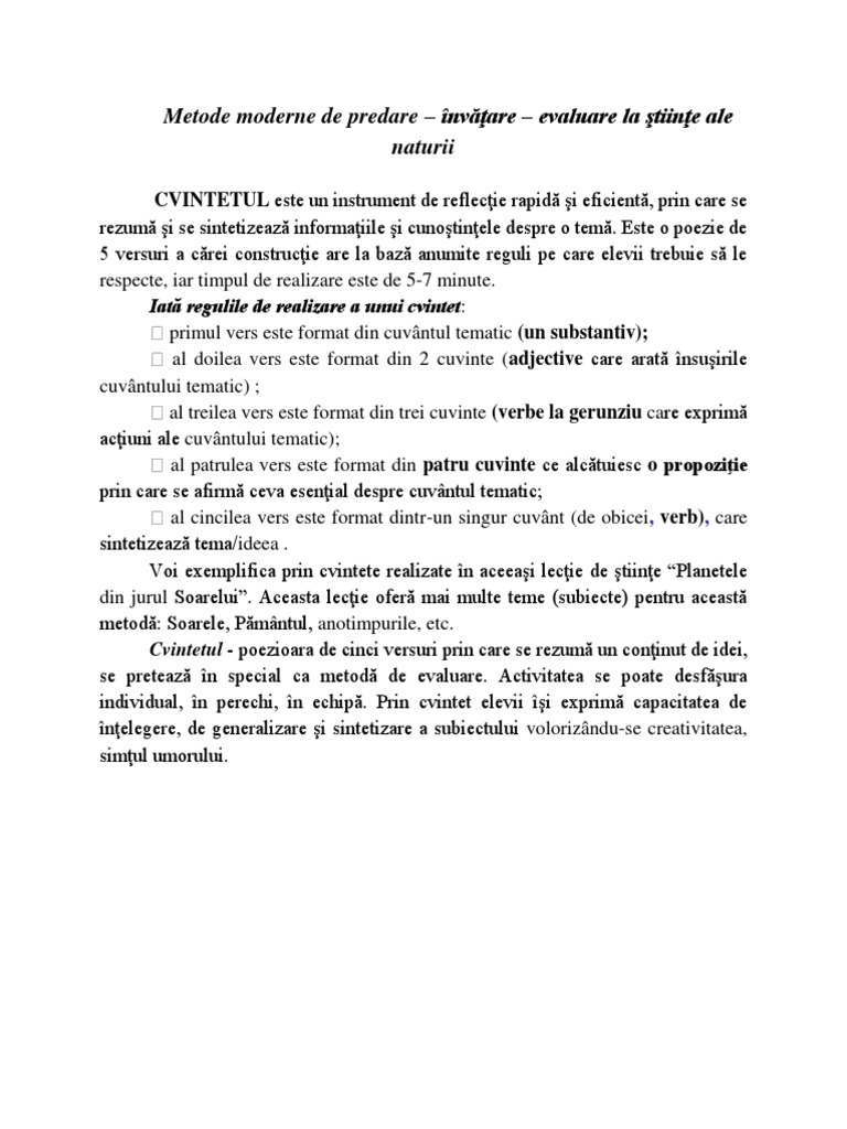 Metode Moderne de Predare | PDF