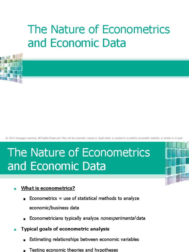 The Nature of Econometrics and Economic Data | PDF | Econometrics | Economic Data