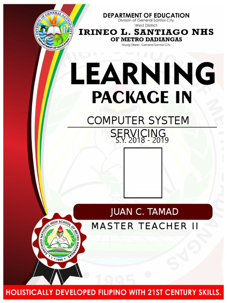 Learning Package Cover Page | PDF