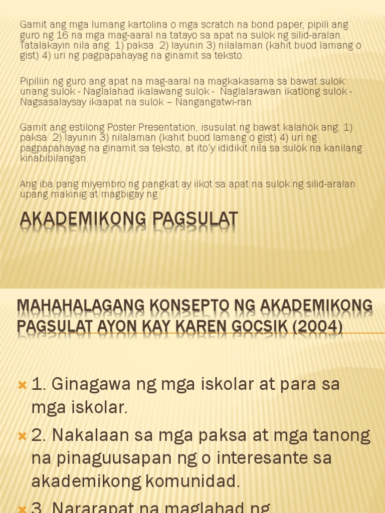 Akademikong Pagsulat | PDF