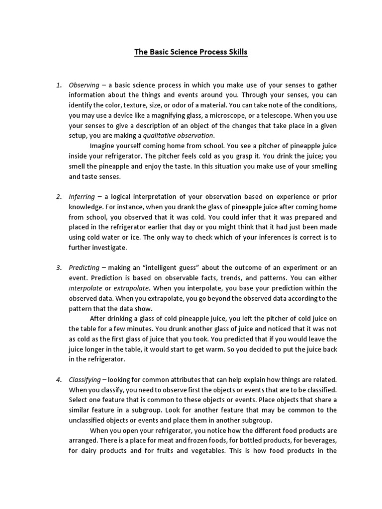 Understanding Basic Science Skills | PDF | Observation | Accuracy And ...
