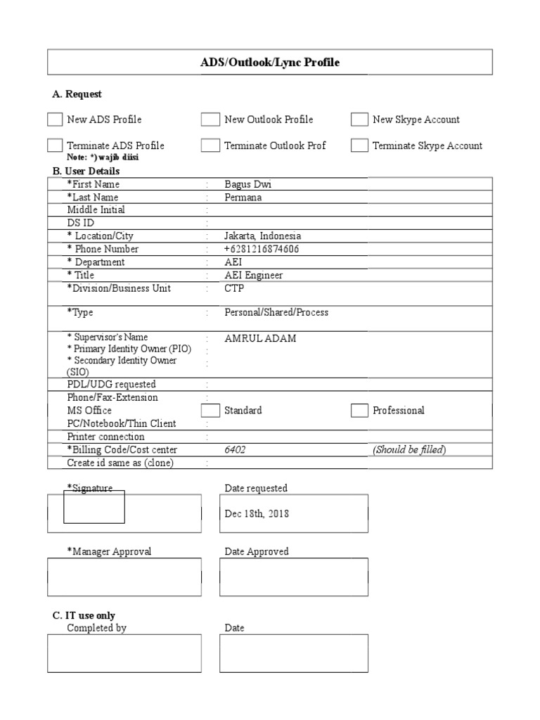 Create or Terminate A Cargill ID - Bagus | PDF | Digital Technology ...
