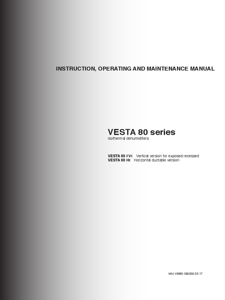 VESTA-80-Technical-manual-MIU VE80 GB - 002 05 17 PDF | PDF | Duct ...