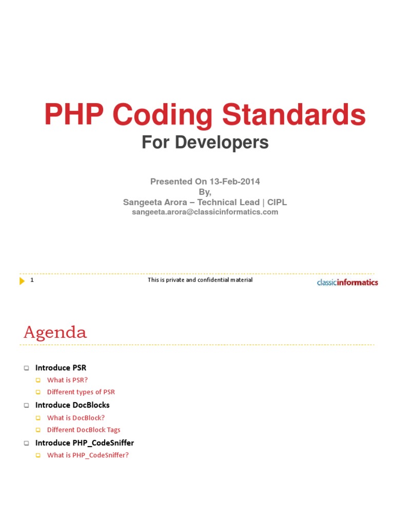 Php Coding Standard Pdf Php Bracket 