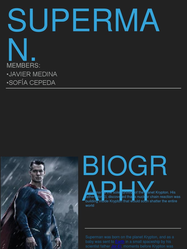 Superman Biography and Powers | PDF