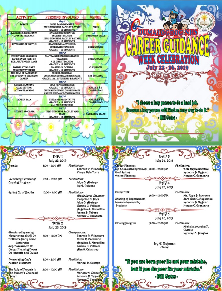 Career Guidance Program | PDF | Behavior Modification | Teaching