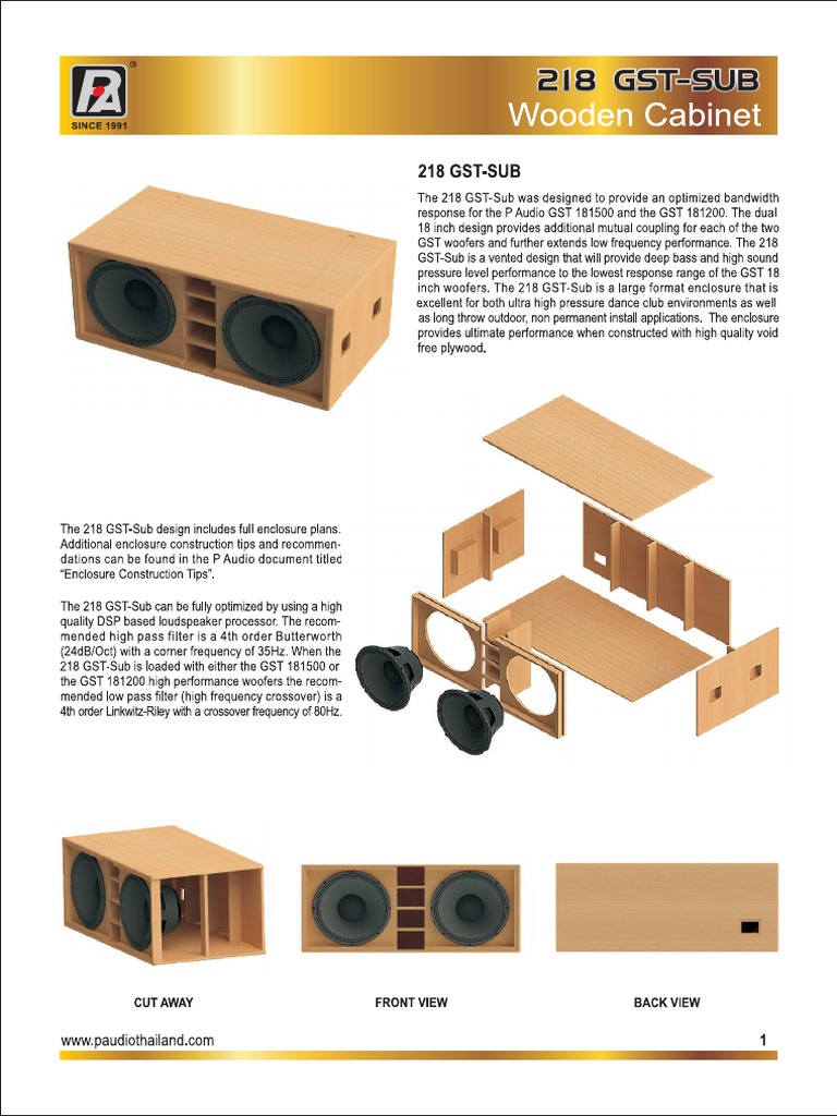 18 Inch Subwoofer Plan | PDF