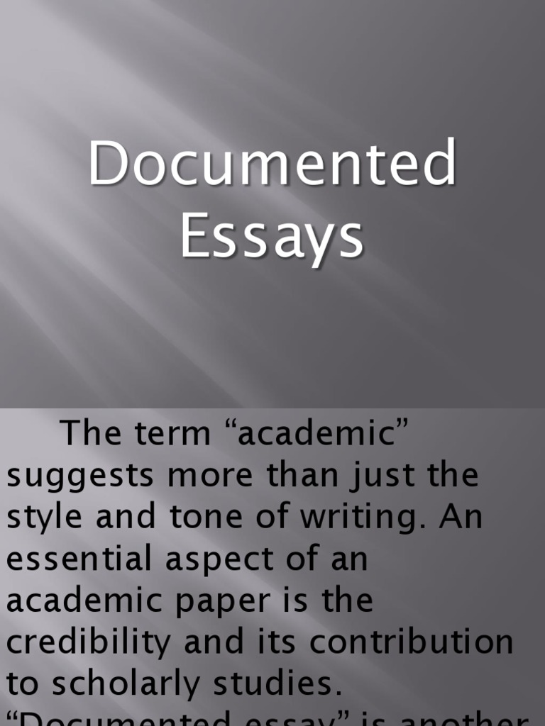 Documented Essays | PDF