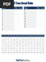 12 Player Doubles Round Robin PDF | PDF