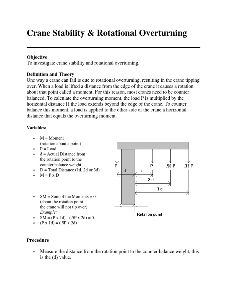 Crane Stability | PDF | Crane (Machine) | Mechanical Engineering