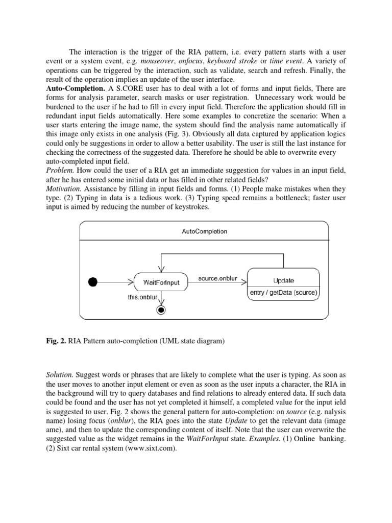 Auto-Completion. A S.CORE User Has To Deal With A Lot of Forms and ...