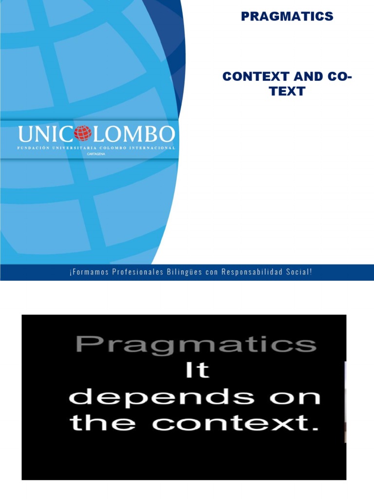 Context vs Co-text in Pragmatics | PDF