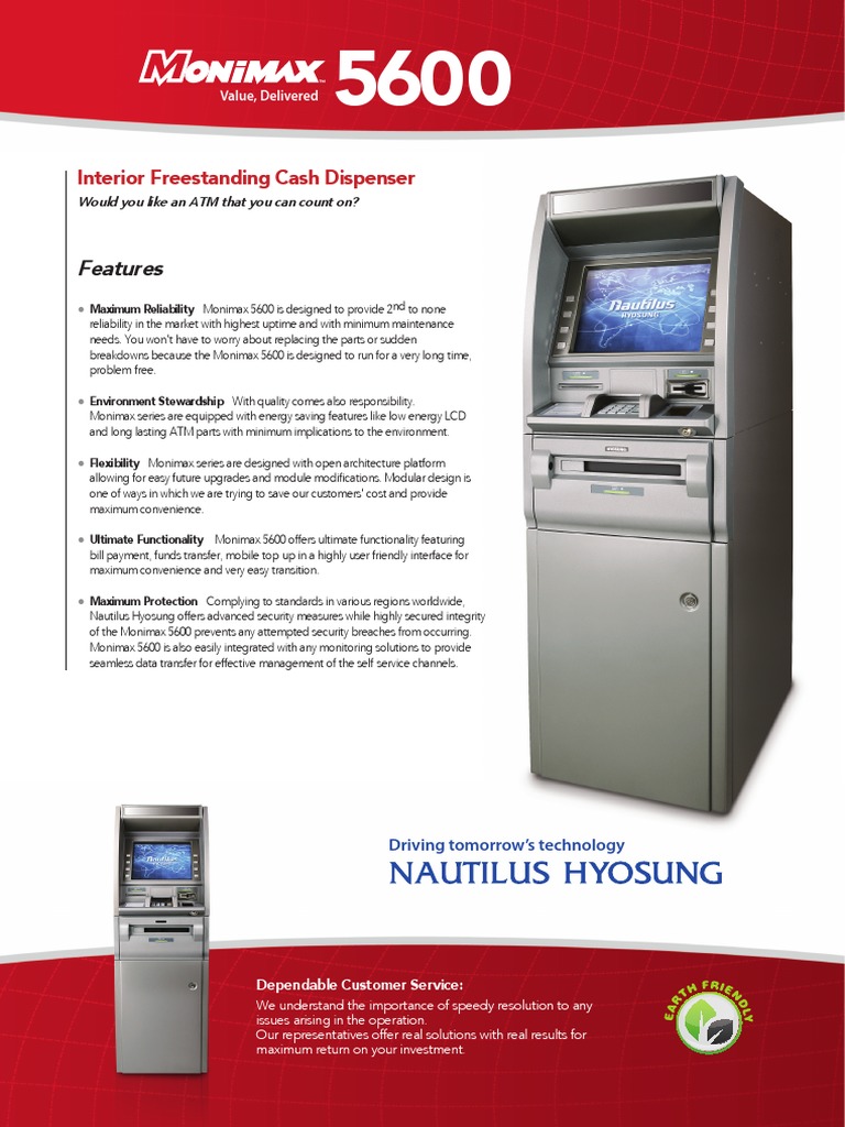 Features: Interior Freestanding Cash Dispenser | PDF | Automated Teller ...