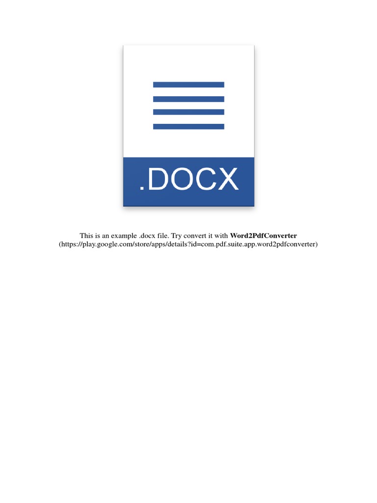 Example .docx for Conversion Tools | PDF