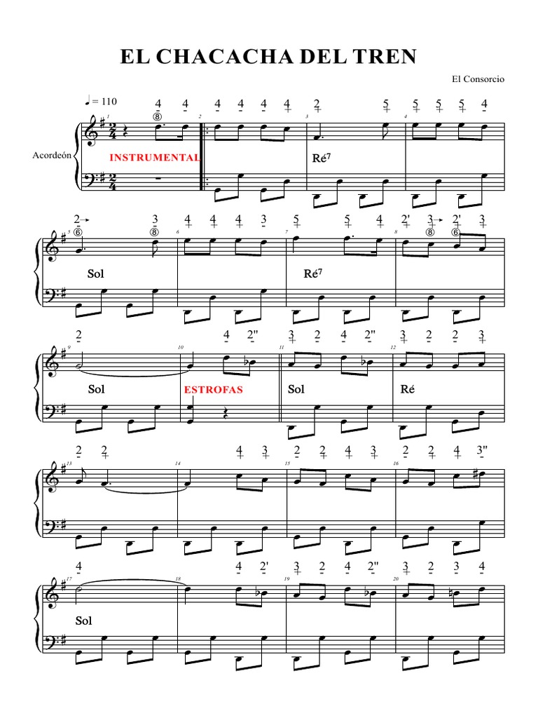 El Chacacha Del Tren - Partitura Completa | PDF | Ouverture (échecs ...