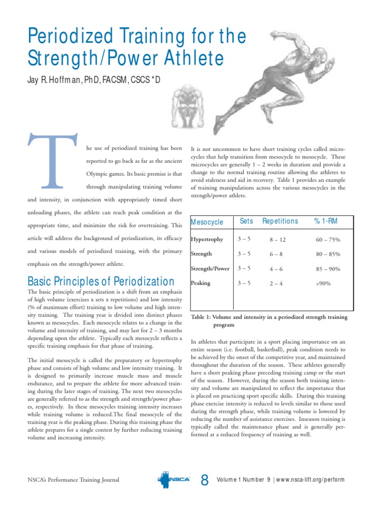Periodization Training For The Power Athlete | PDF | Strength Training ...