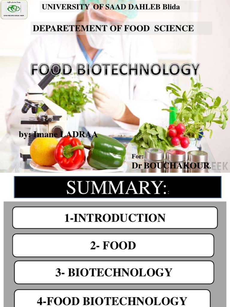 Food Biotechnology | PDF | Biotechnology | Genetically Modified Organism