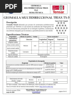 Ficha Tecnica Geomallas Triax TX160 | PDF | Química