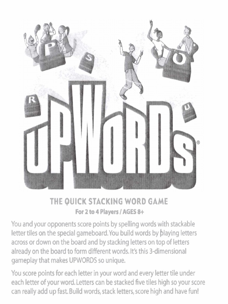 The Quick Stacking Word Game: For To Players | PDF | Linguistics | Leisure