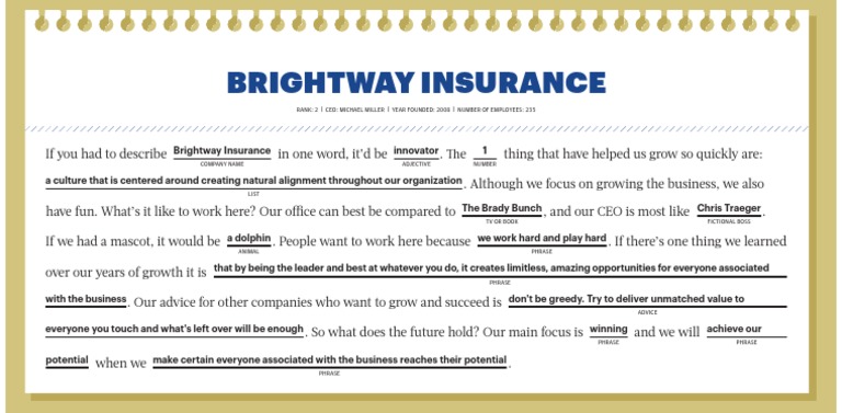 Brightway Insurance: Dollar-Volume Growth | PDF | Business | Economies