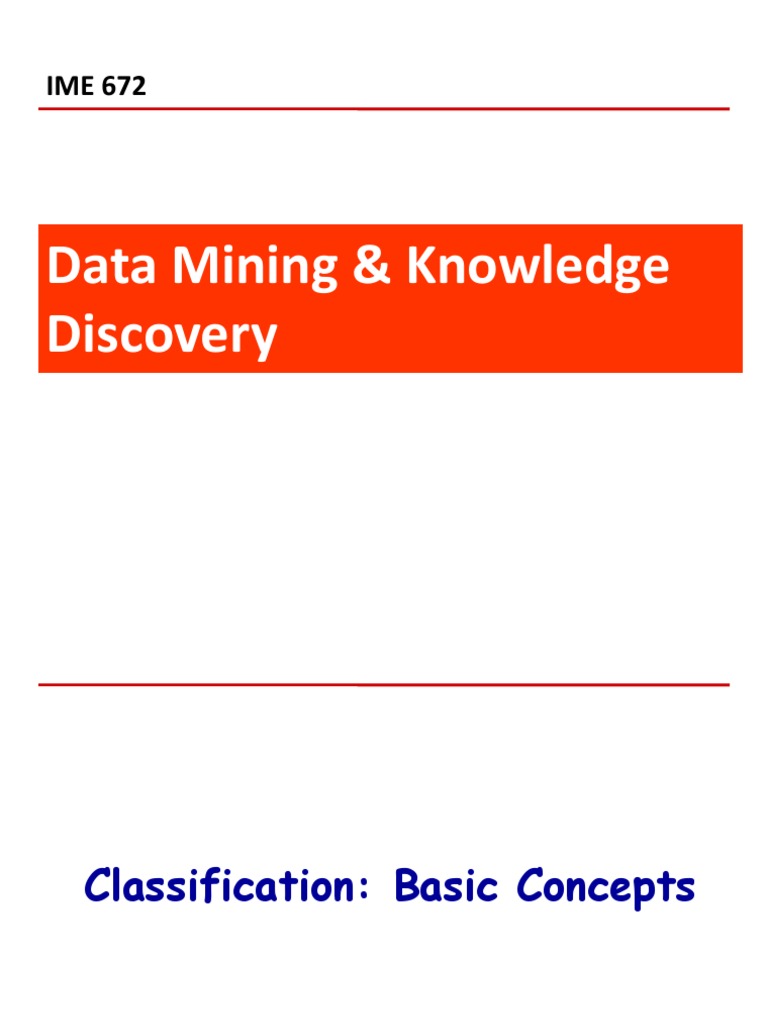 Data Mining & Knowledge Discovery | PDF | Statistical Classification ...