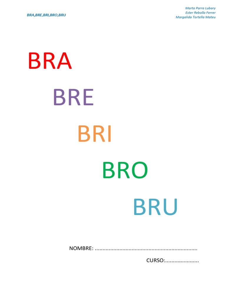 Bra, Bre, Bri, Bro, Bru | PDF